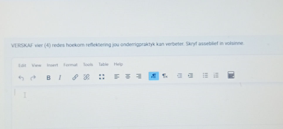 VERSKAF vier (4) redes hoekom reflektering | StudyX