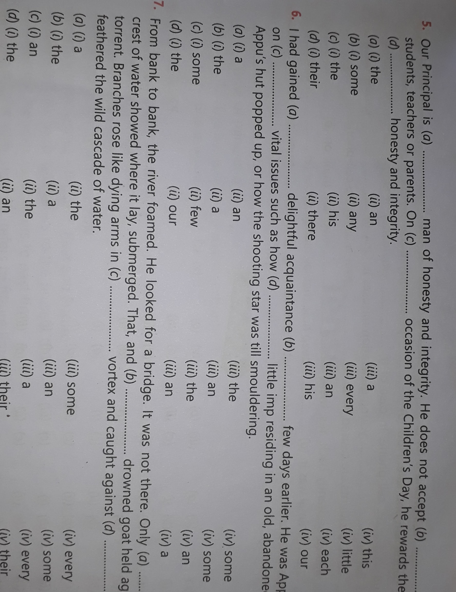5. Our Principal is (a) ................. | StudyX