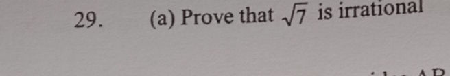Prove that square root of 7 is irrational