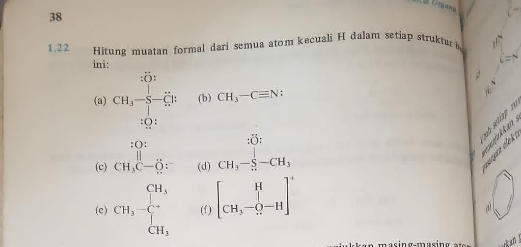 Hitung muatan formal dari semua atom kecuali | StudyX