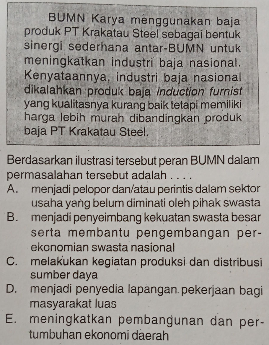 BUMN Karya menggunakan baja produk PT | StudyX