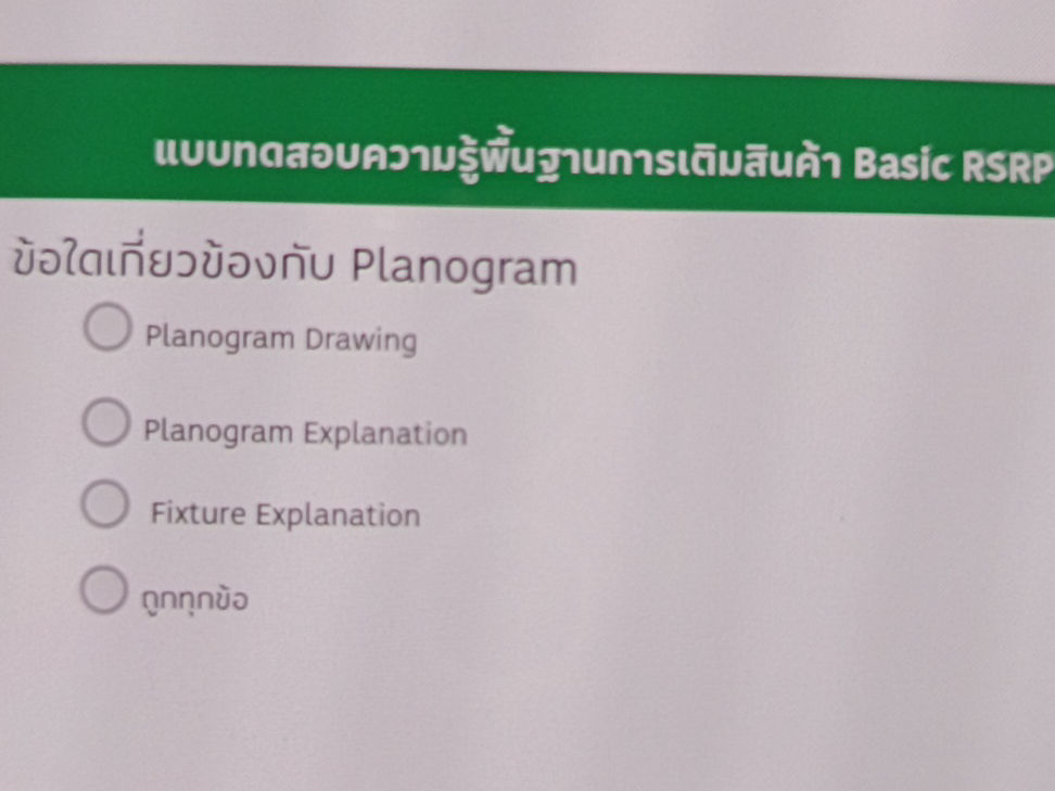 ข้อใดเกี่ยวข้องกับ Planogram Planogram | StudyX