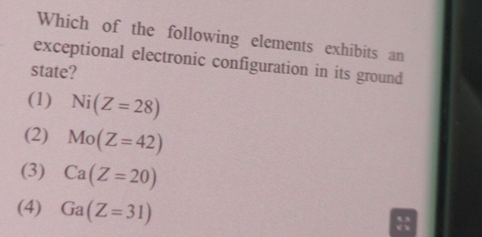 Which of the following elements exhibits an | StudyX