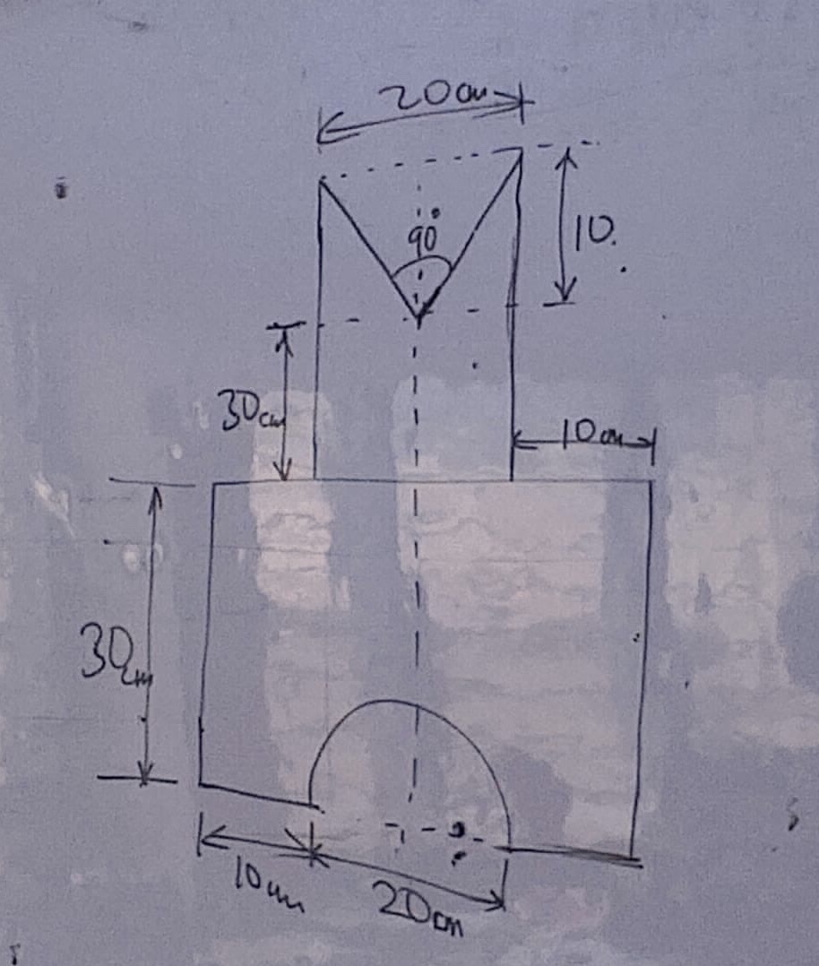 The image shows a composite shape with | StudyX