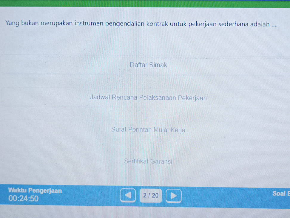 Yang bukan merupakan instrumen pengendalian | StudyX