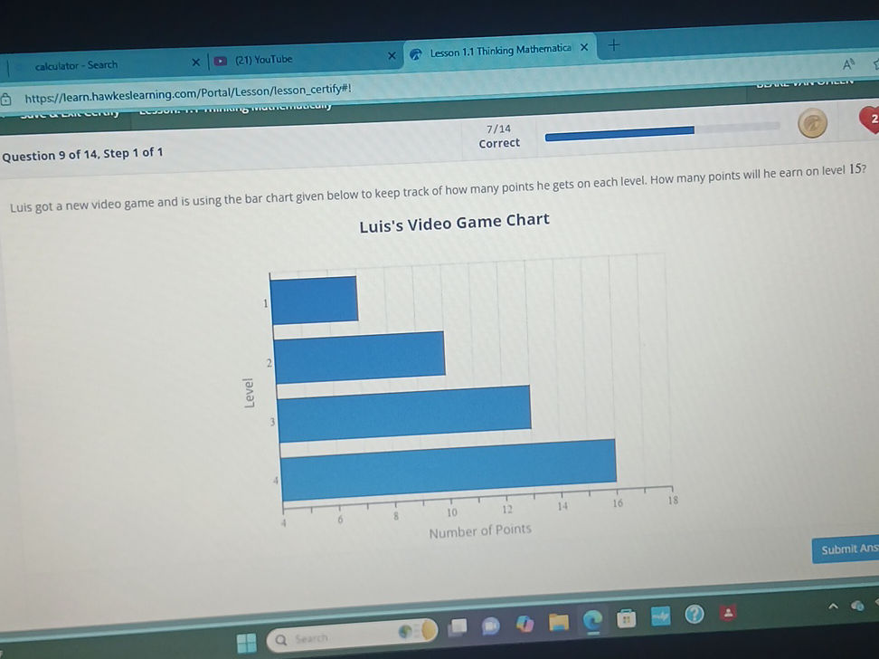 Luis got a new video game and is using the | StudyX