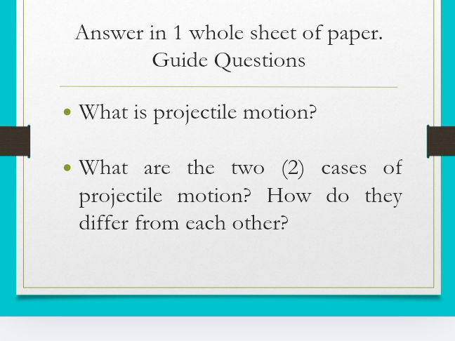 What is projectile motion? What are the two | StudyX