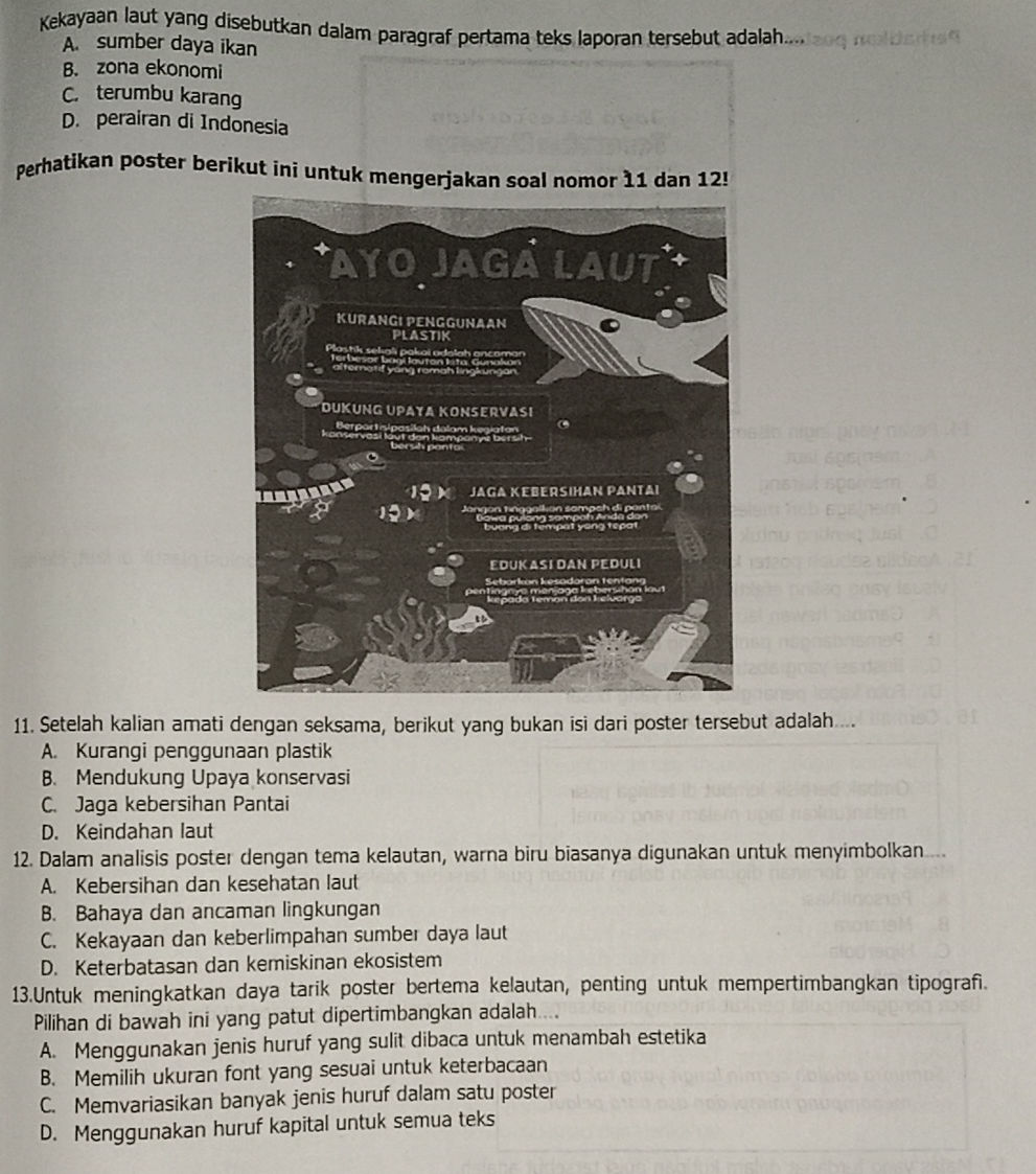 Kekayaan laut yang disebutkan dalam paragraf | StudyX