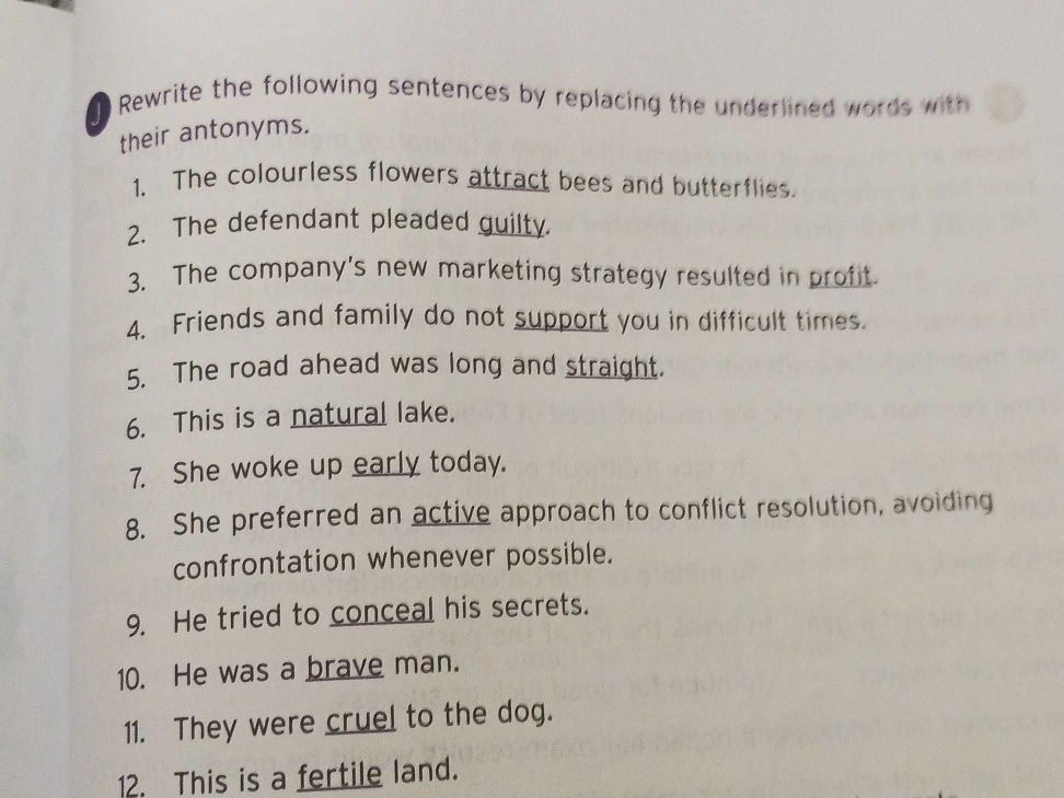 Rewrite the following sentences by replacing | StudyX