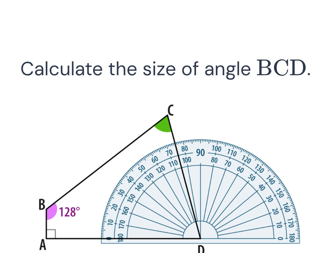 Calculate the size of angle BCD. The image | StudyX