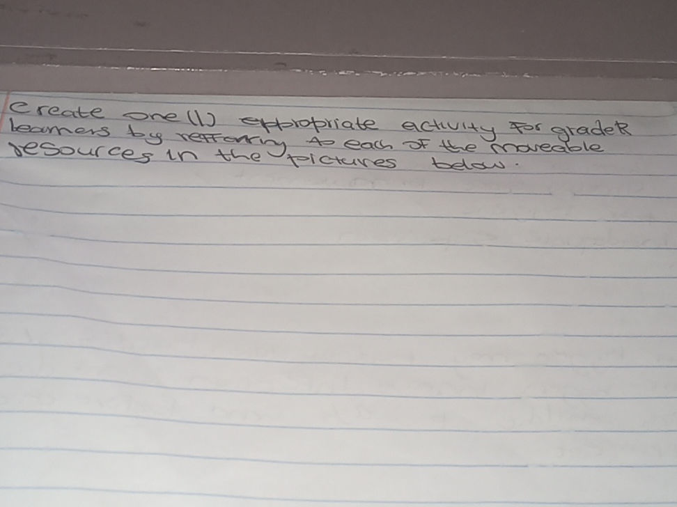 Create one (1) appropriate activity for | StudyX