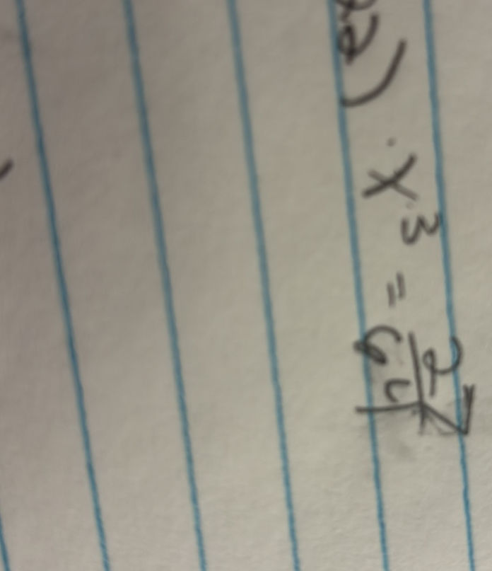 Solve for x: x^3 = 2/64 | StudyX