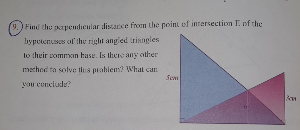 9. Find the perpendicular distance from the | StudyX
