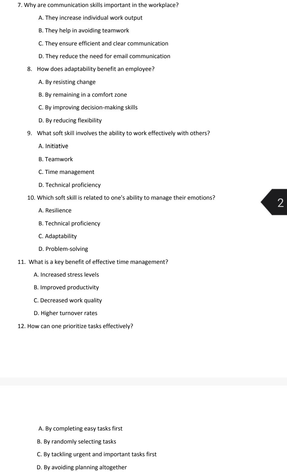 7. Why are communication skills important in | StudyX