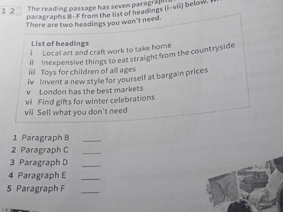 The reading passage has seven paragraphs, | StudyX