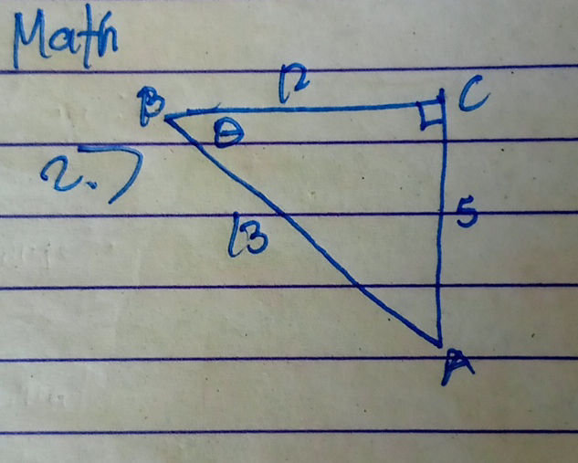 The image shows a right triangle ABC, with a | StudyX