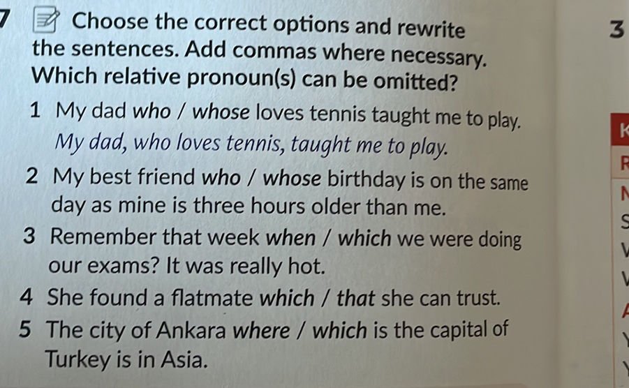 Choose the correct options and rewrite the | StudyX