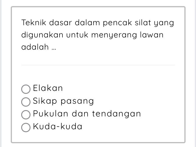 Teknik dasar dalam pencak silat yang | StudyX