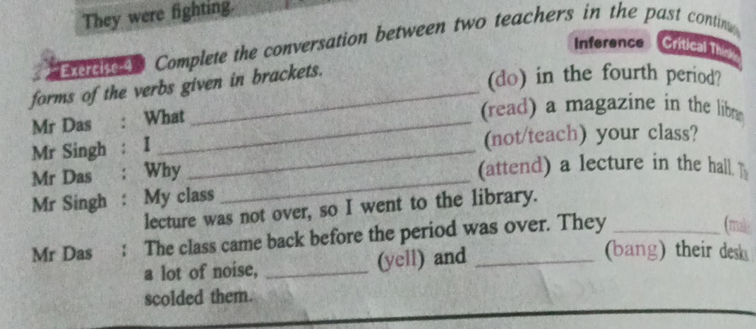 Exercise-4 Complete the conversation between | StudyX