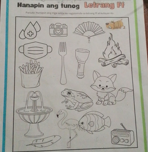 Hanapin ang tunog Letrang Ff Panuto: Hanapin | StudyX