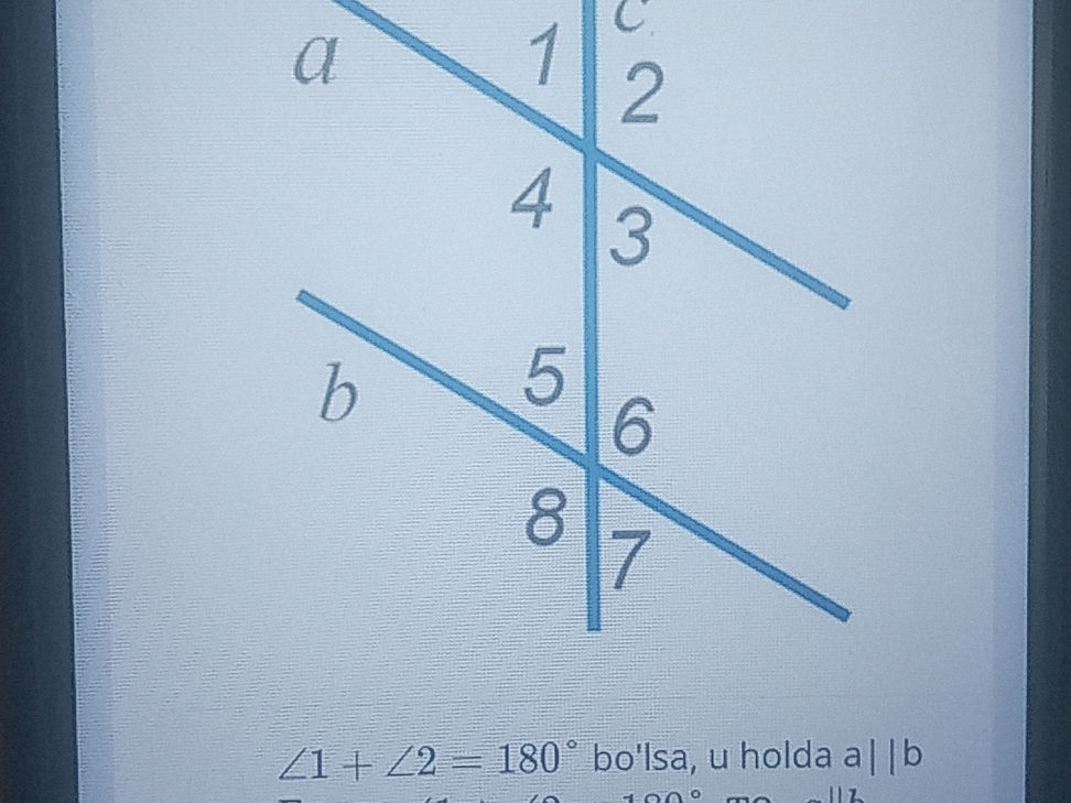Given the diagram with lines a, b, and c, | StudyX