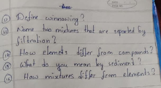 (12) Define winnowing? (13) Name two | StudyX