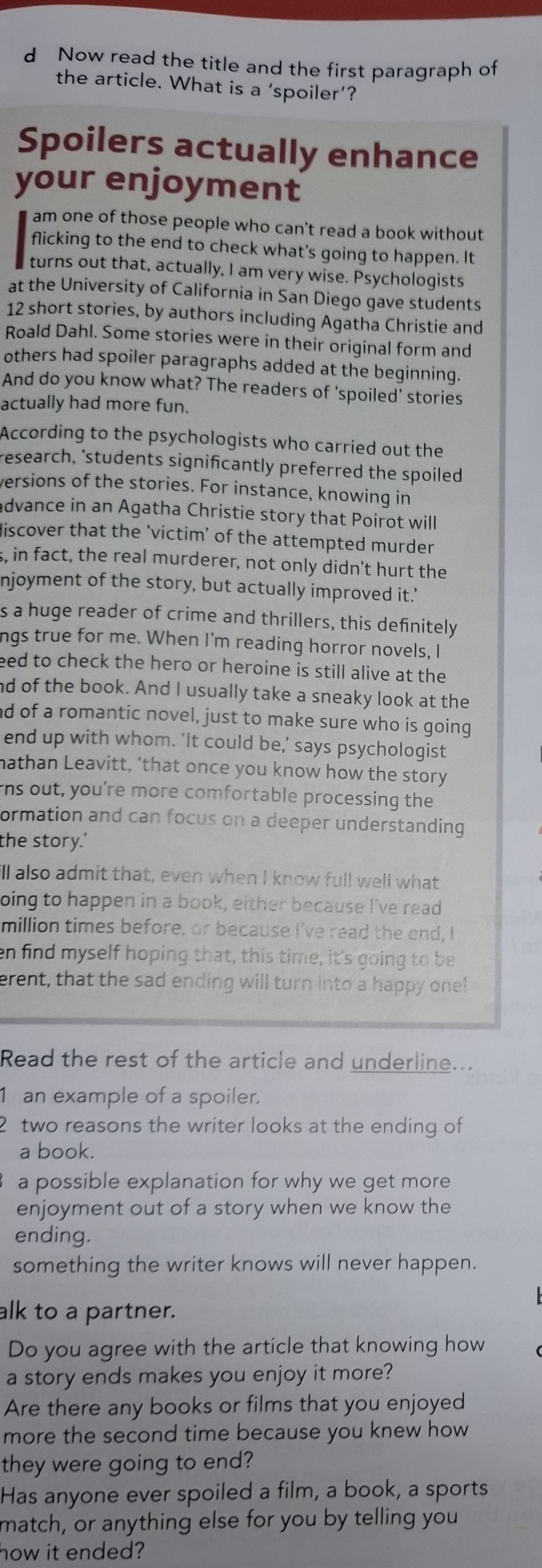 d Now read the title and the first paragraph | StudyX