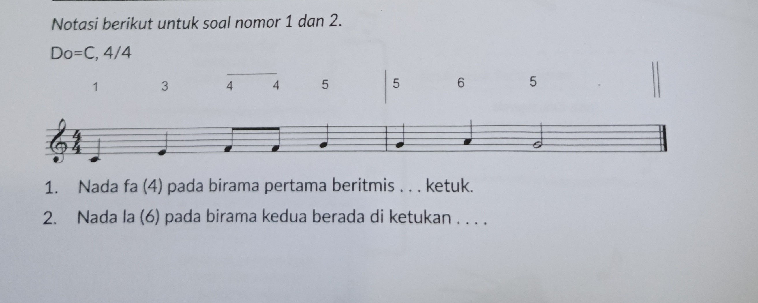 Notasi berikut untuk soal nomor 1 dan 2. | StudyX