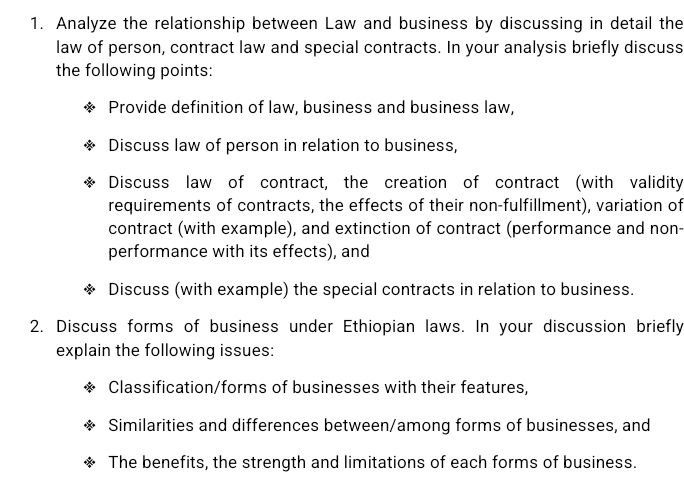 1. Analyze the relationship between Law and | StudyX