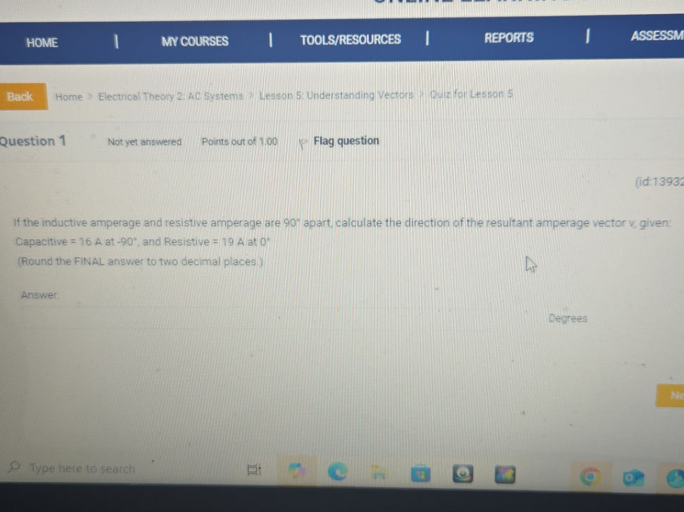 If the inductive amperage and resistive | StudyX