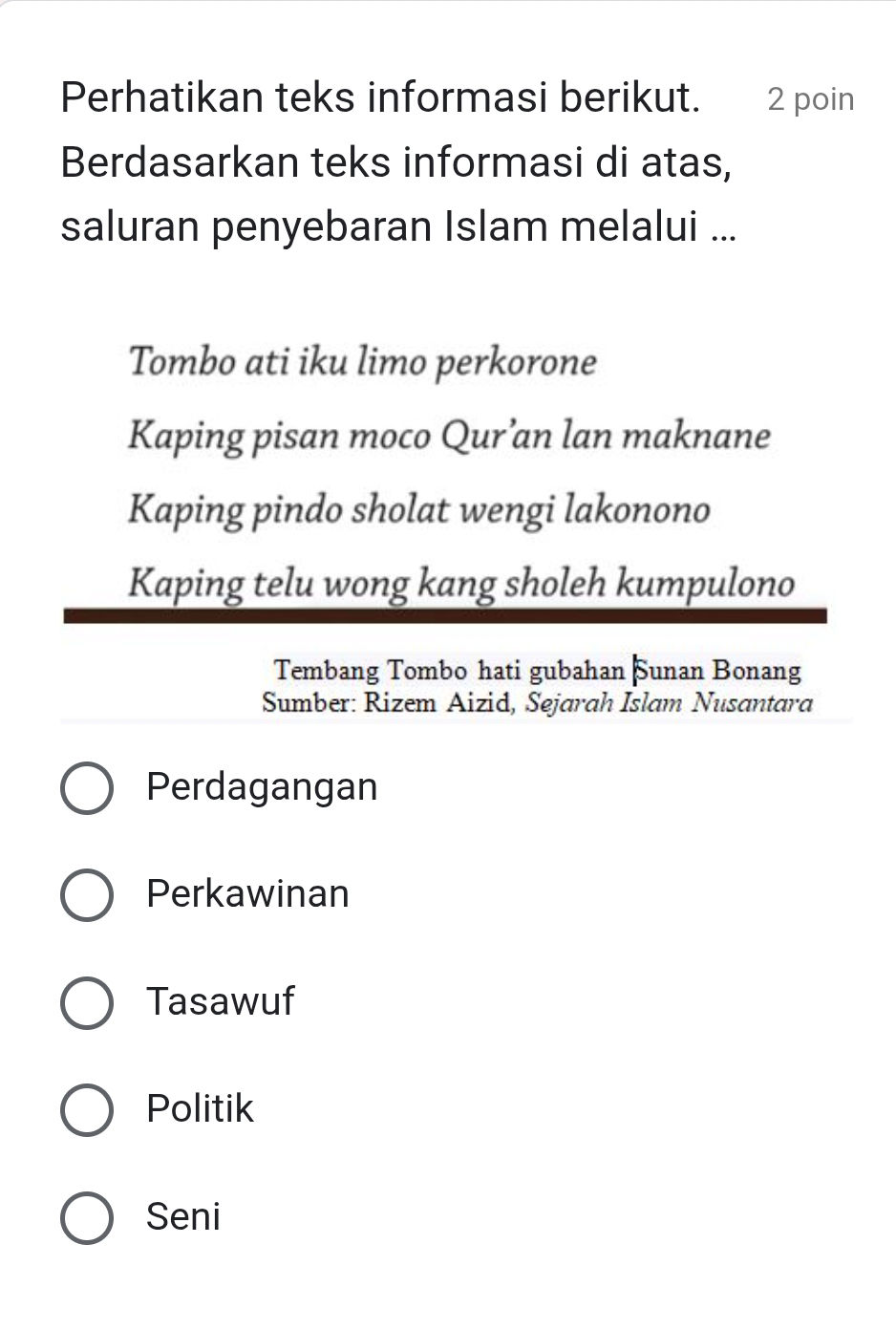 Perhatikan teks informasi berikut. | StudyX