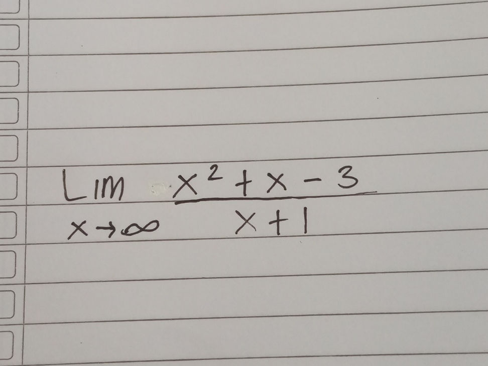 Calculate the limit of (x^2 + x - 3) / (x + | StudyX