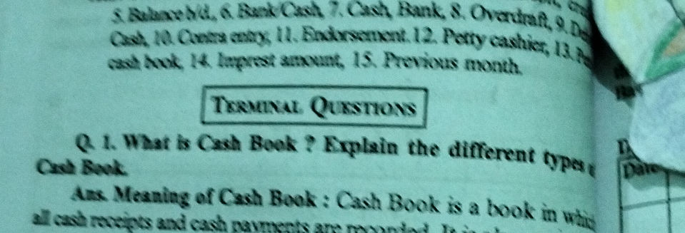 Q. 1. What is Cash Book ? Explain the | StudyX