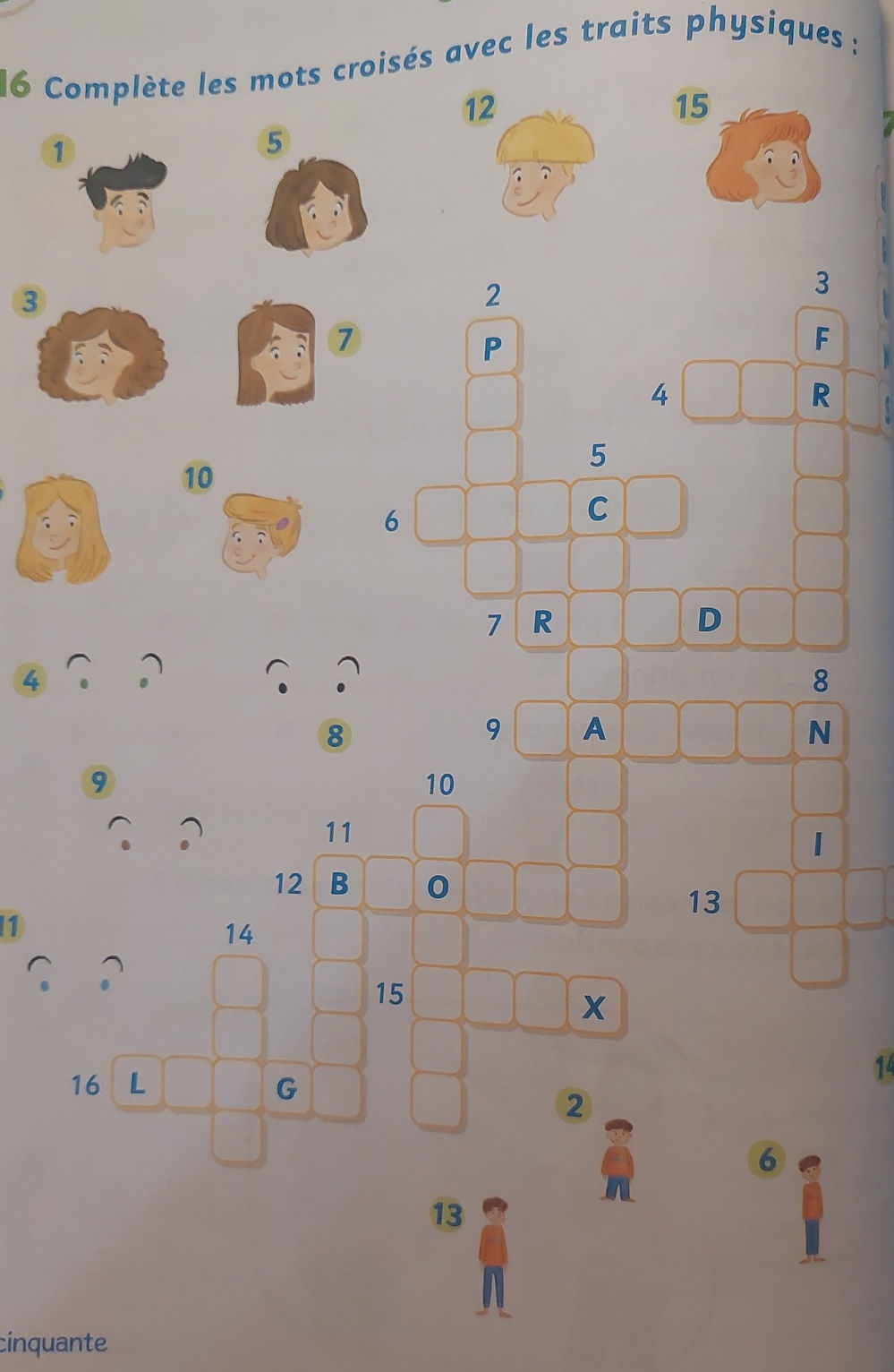 16 Complète les mots croisés avec les traits | StudyX