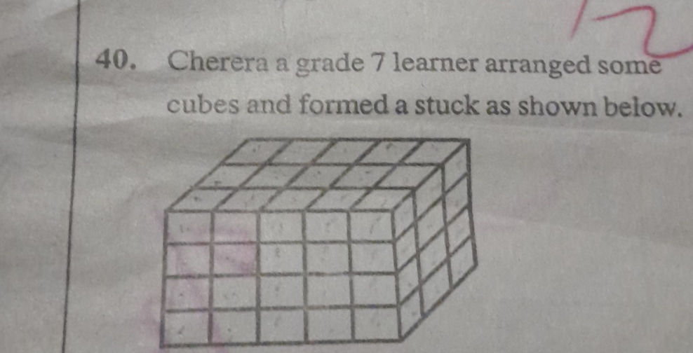 40. Cherera a grade 7 learner arranged some | StudyX