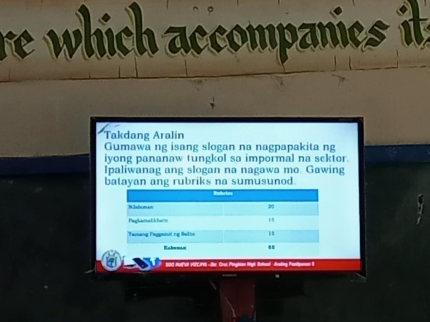 Takdang Aralin Gumawa ng isang slogan na | StudyX