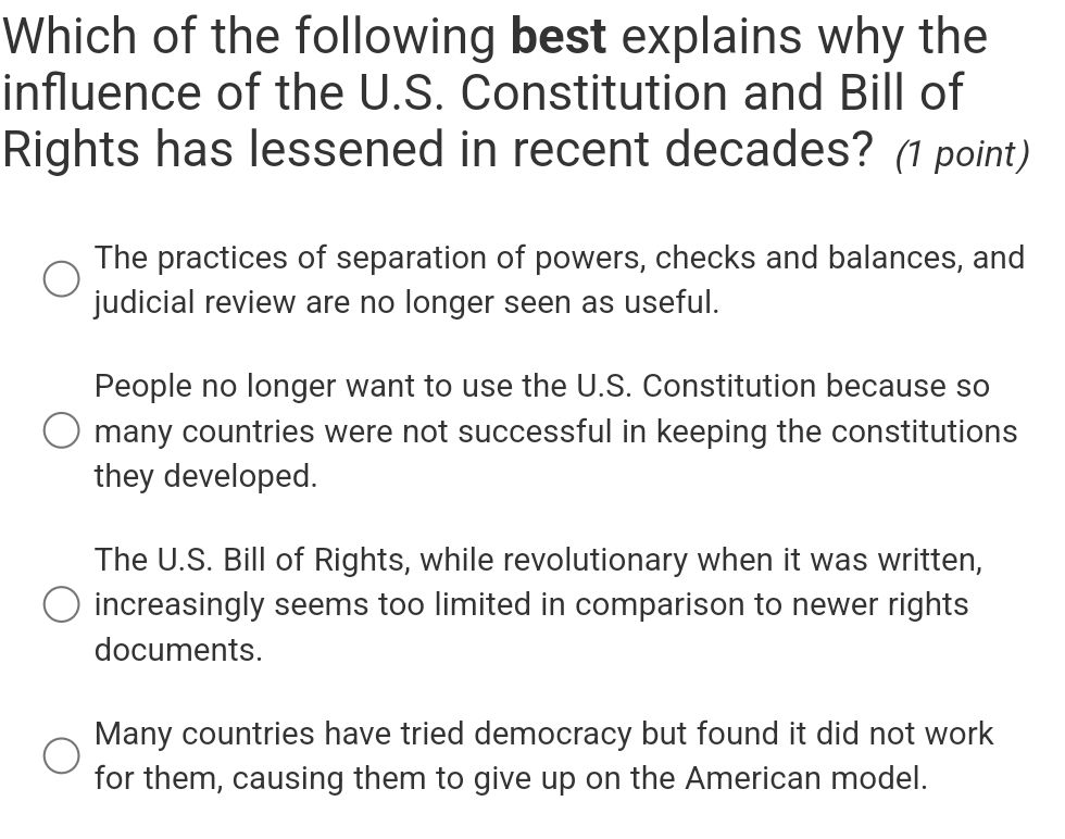 Which of the following best explains why the | StudyX