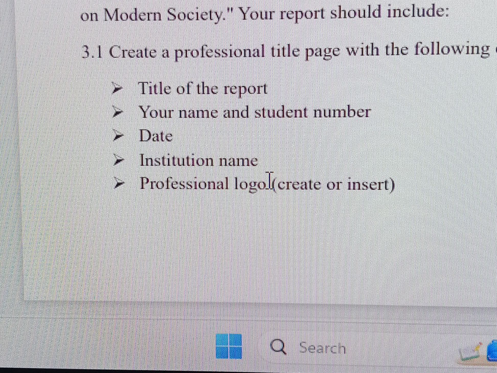 3.1 Create a professional title page with | StudyX