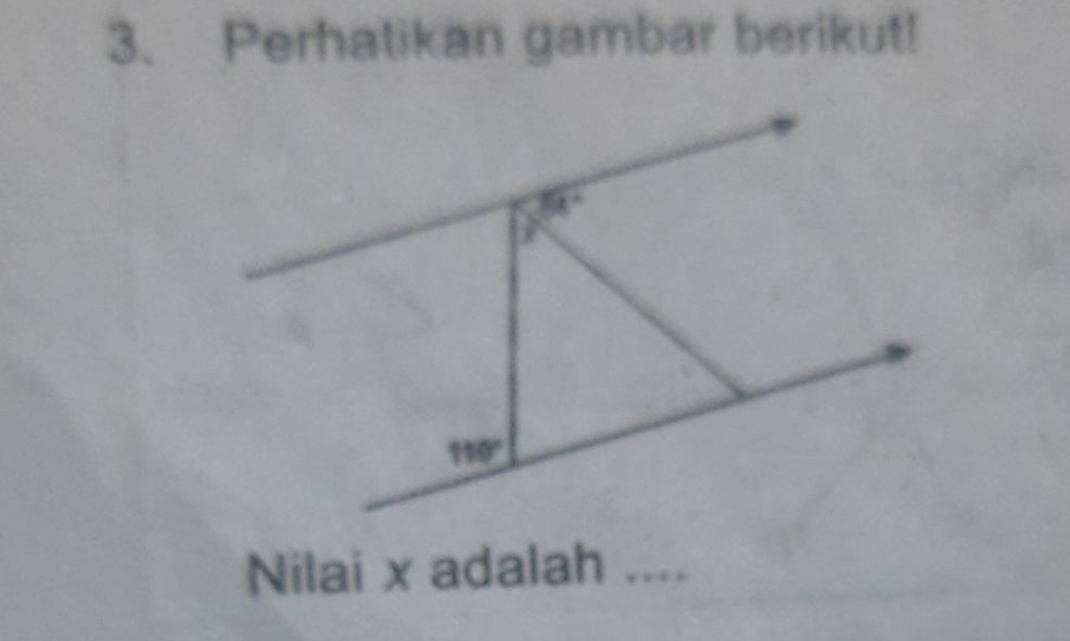 3. Perhatikan gambar berikut! Nilai x | StudyX