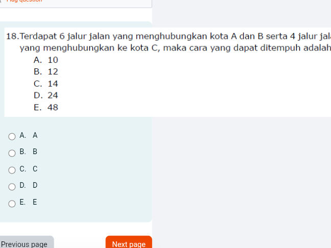 18. Terdapat 6 jalur jalan yang | StudyX