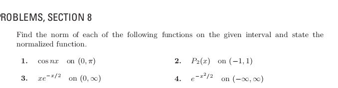 Find the norm of each of the following | StudyX
