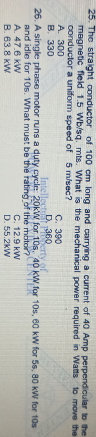 25. The straight conductor of 100 cm long | StudyX