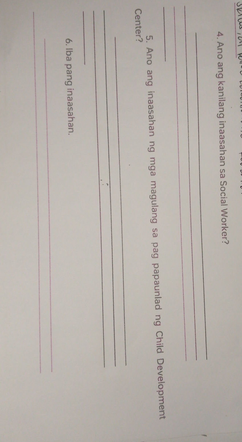 4. Ano ang kanilang inaasahan sa Social | StudyX