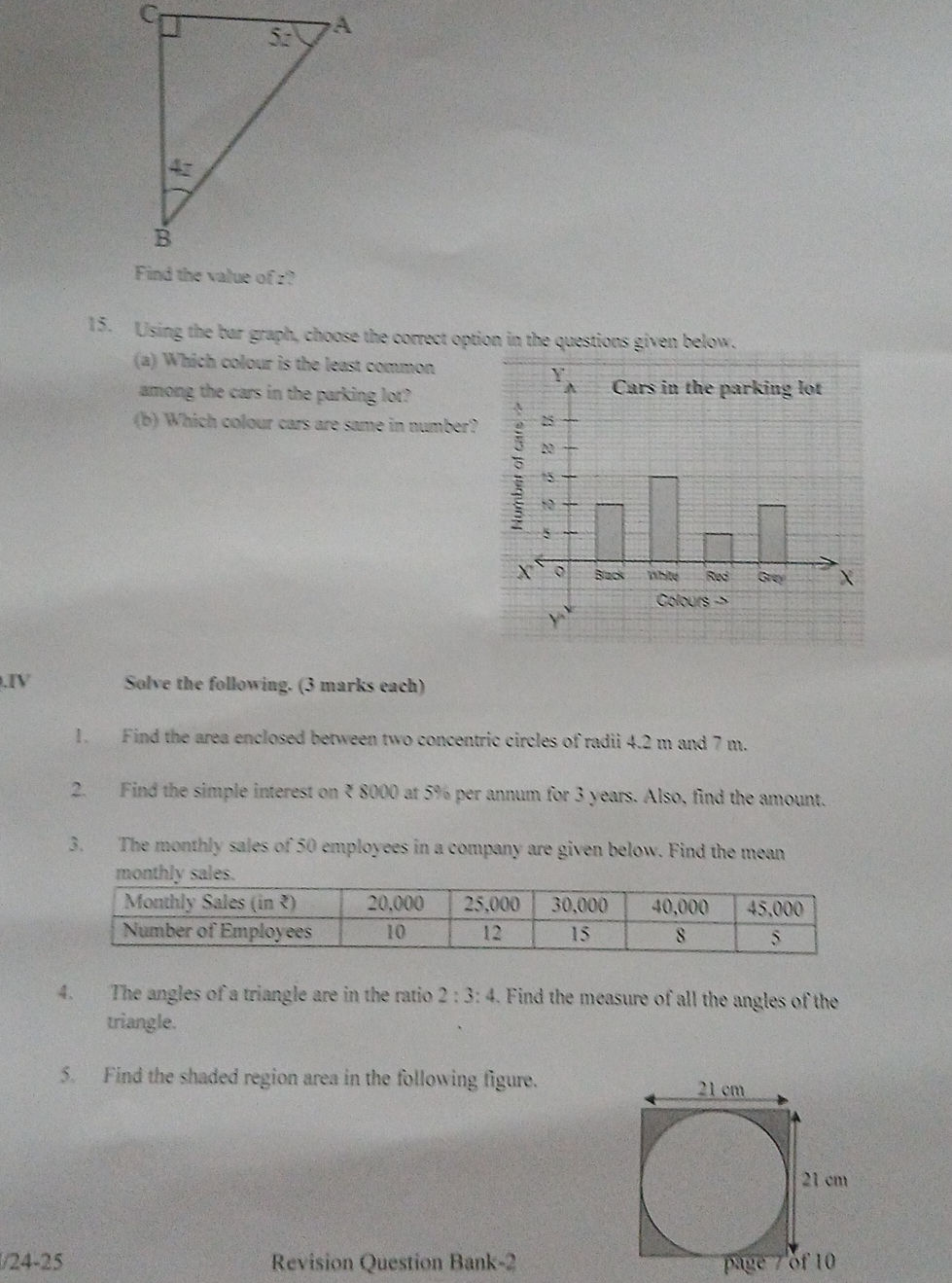 Find the value of z? 15. Using the bar | StudyX