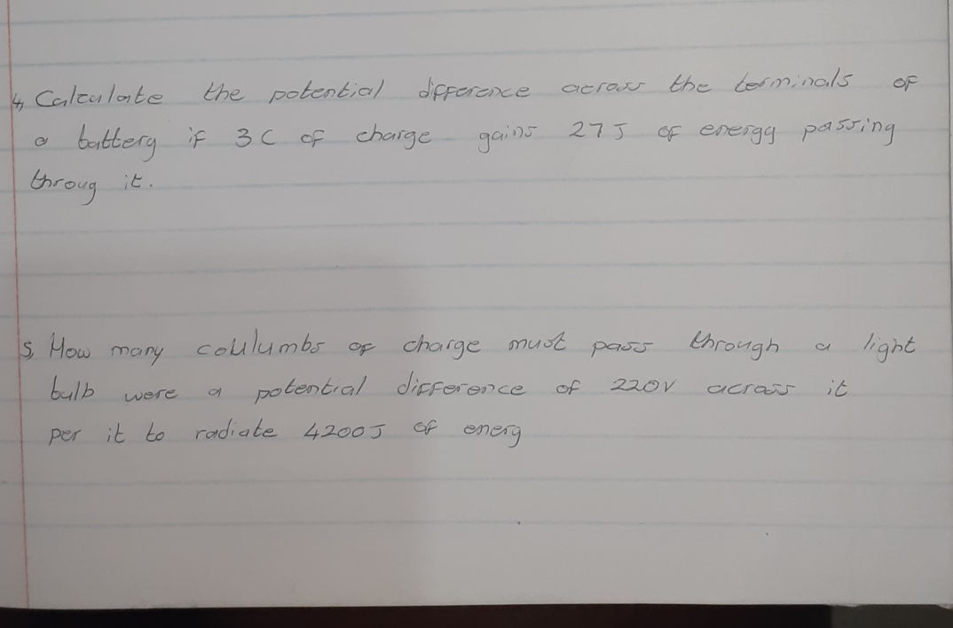 4 Calculate the potential difference across | StudyX