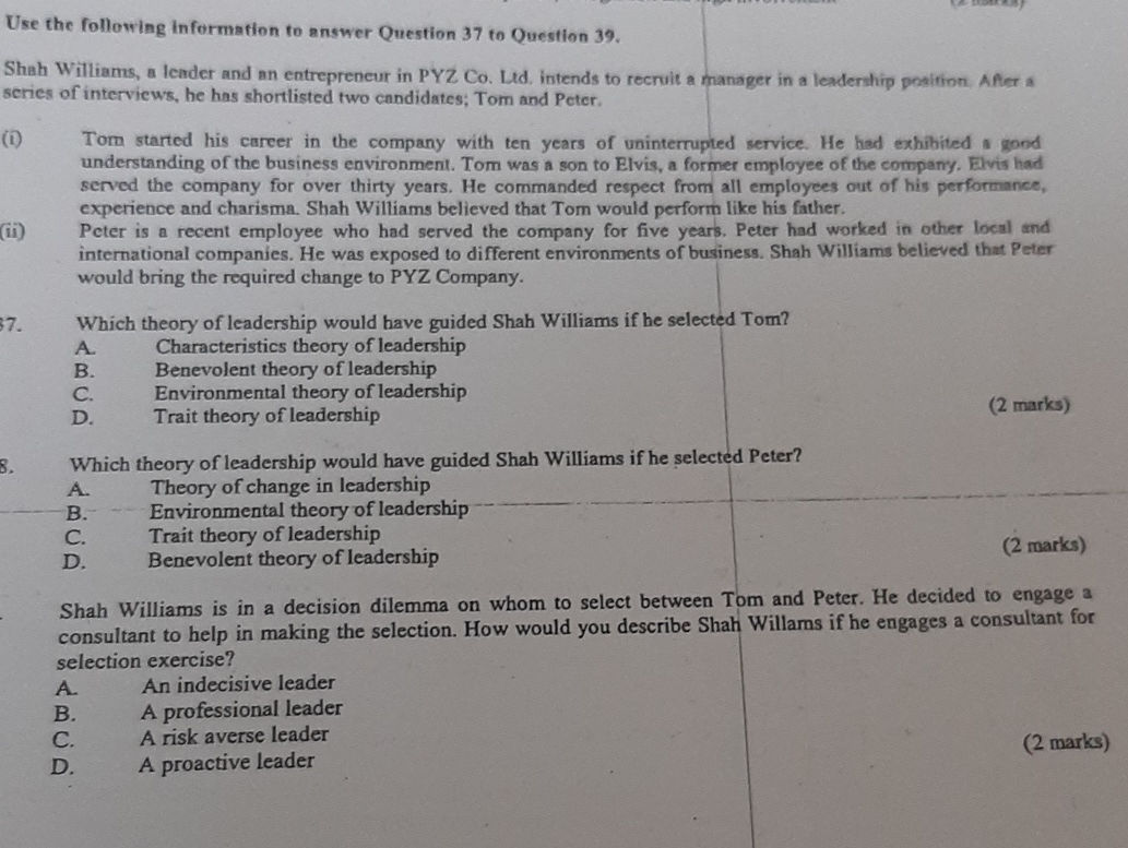 Use the following information to answer | StudyX