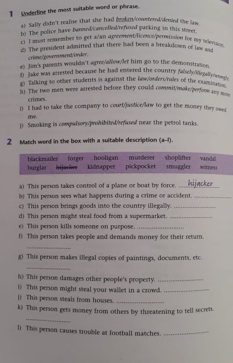 1 Underline the most suitable word or | StudyX