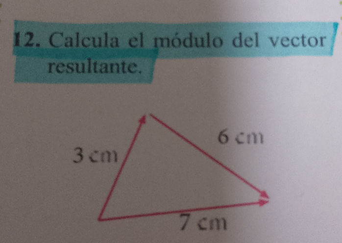 12. Calcula el módulo del vector resultante. | StudyX
