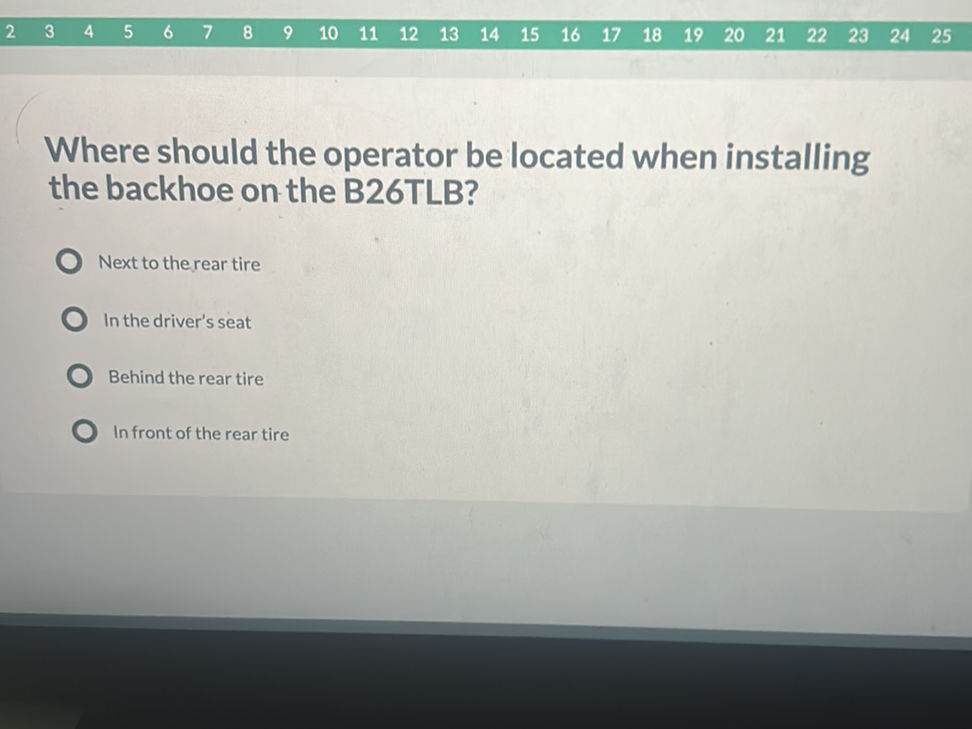 Where should the operator be located when | StudyX