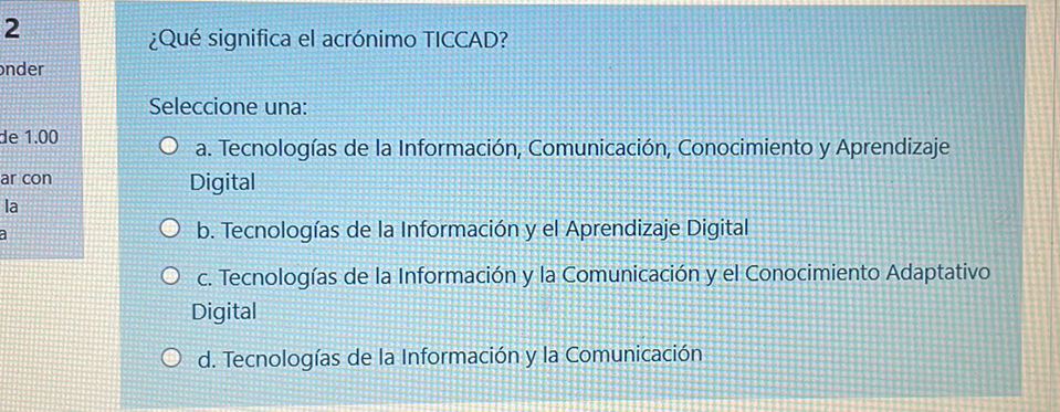 ¿Qué significa el acrónimo TICCAD?
